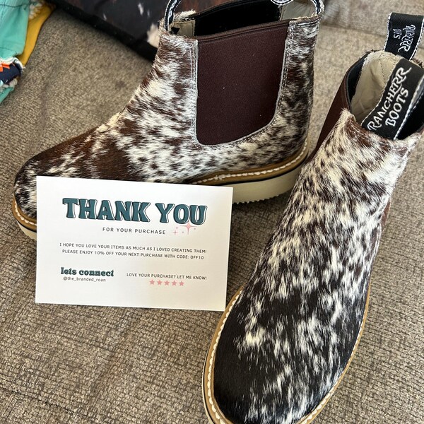 The Branded Roan Cowhide Rancher Boots - Western Fashion - Western ...