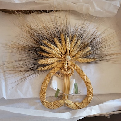 Hand-woven Spiral Wheat Cross - Etsy