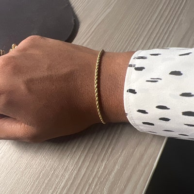 10K Gold Rope Chain Gold Rope Chain Bracelet 3mm, 3.6mm, 4mm, 4.5mm ...