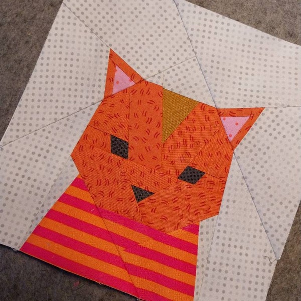 CAT Block PDF Pattern - Etsy