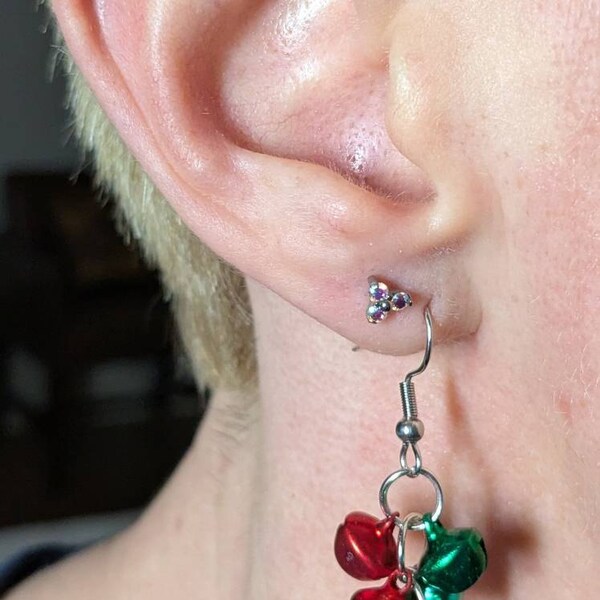 16g 8mm Titanium Boho Seven Ball Hoop , Septum Ring, Nose Ring ...