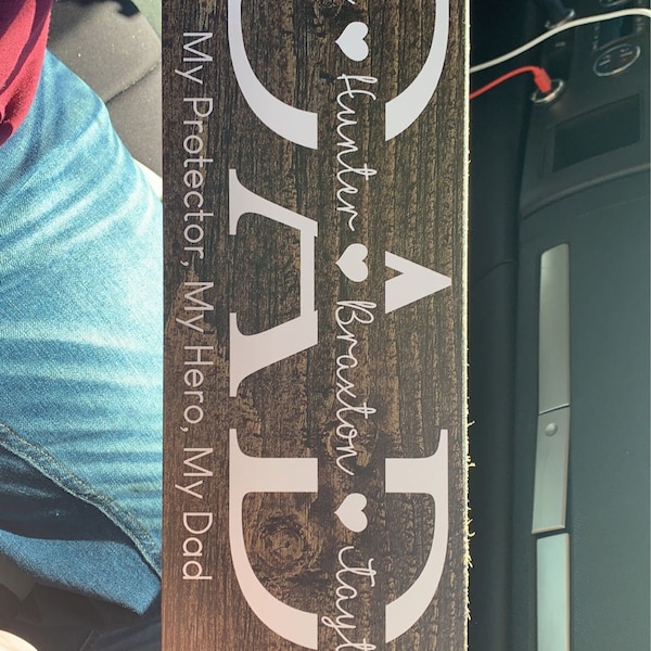 Dad Wood Sign, Dad Birthday Gift, Fathers Day Gift for Dad, Gift Idea ...