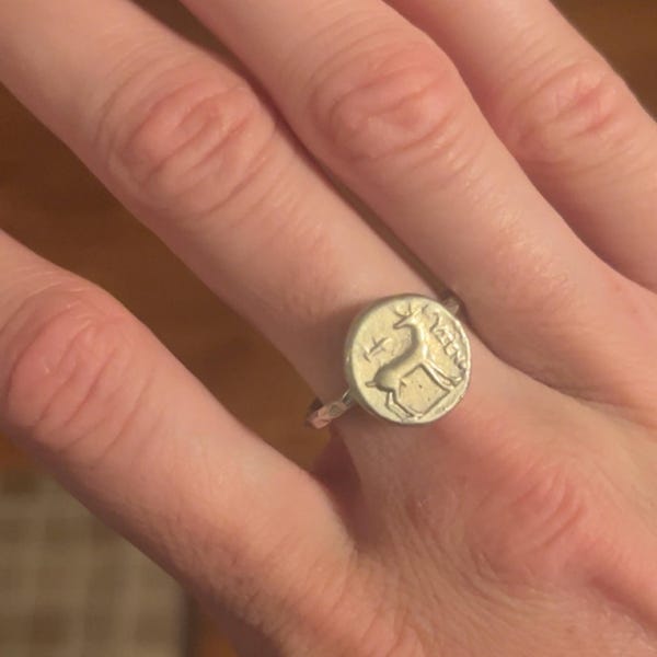 Virgin Mary Blue Intaglio Gold Ring 24K Gold Plated 925 Sterling Silver ...