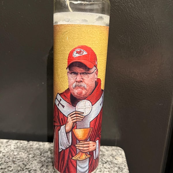 Saint Andy Reid Prayer Candle - Kansas City Chiefs - Etsy