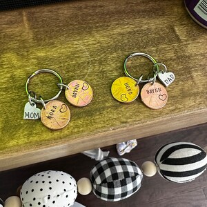 Mom Keychain With Kids Names on Pennies-custom Mom Keychain - Etsy