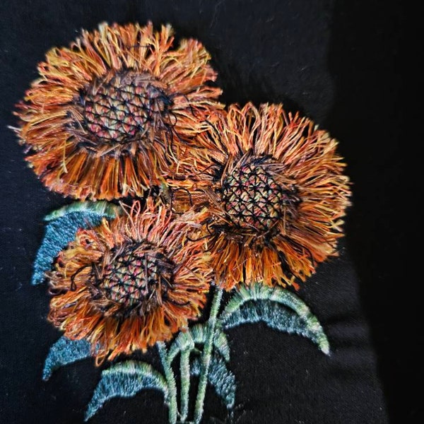 Sunflowers Fringed Flowers Fluffy Fringe Sunflower in 4 Sizes ...