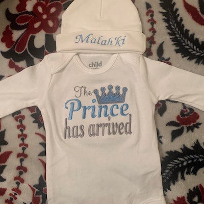 Newborn Baby Boy the Prince Has Arrived Coming Home Outfit With ...