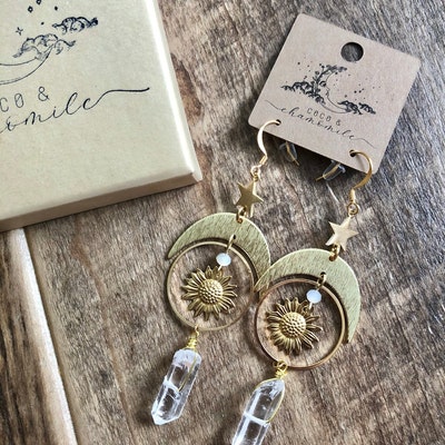 One Magic Moment Crystal Quartz Moon Magical Goddess Hippie Celestial Boho Witchy Earthy Magic ...