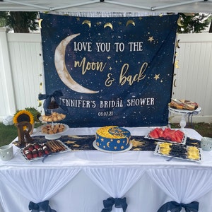 Over the Moon Baby Shower Decorations, Over the Moon Backdrop, Moon and ...