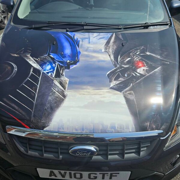 White Wolf Car Hood Wrap, Car Hood Decal, Car Hood Sticker, Hood Wrap ...