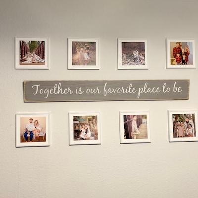 S165 Wood Handmade Long Sign. together is Our Favorite - Etsy