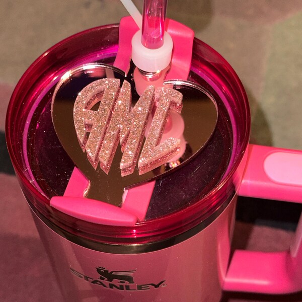 Monogram Stanley Name Plate, Monogram Stanley Topper, Heart Stanley ...