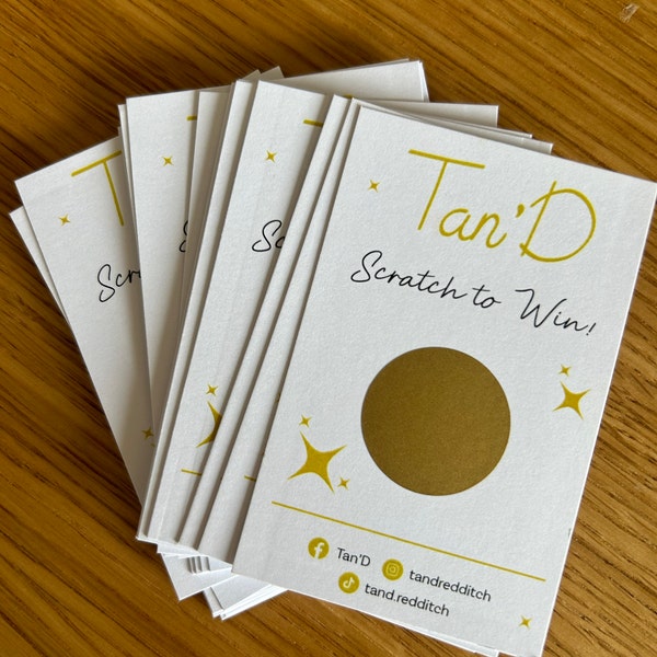 Scratch Cards, Custom Scratch Cards, Scratch & Win, Business Cards ...