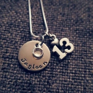13th Birthday Necklace, Gift for Girl Turning 13, Personalized Name ...