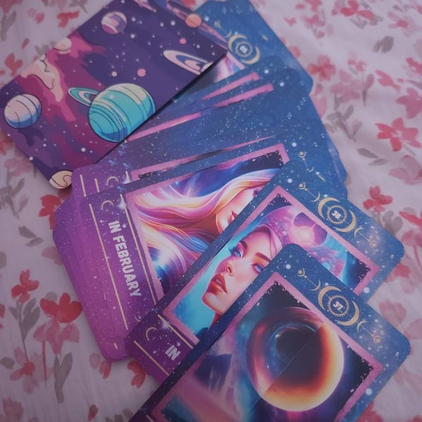 44 Cards - Timing Oracle Deck - Witchy Gift - Witchy Predictions - Time ...