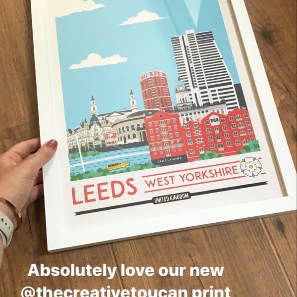 Leeds Print - Leeds Poster - Leeds Wall Art Print - England Poster ...