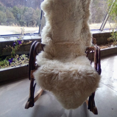 XL Genuine Real Sheepskin Rug Champagne Large Sheepskin Rug - Etsy