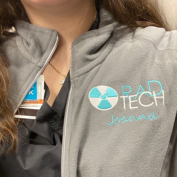 Rad Tech X-ray Fleece Jacket, Radiology Technologist, X-ray Tech ...
