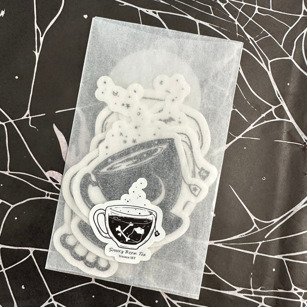 Spooky Brew TEA Ghost Gothic STICKER Pack - Etsy