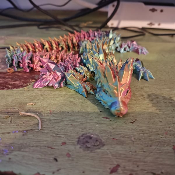 Crystal Wolf Dragon Cinderwing3d, STL File for 3D Printing,, STL Print ...