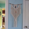 Blue Macrame Wall Hanging With Crystal, Crystal Wall Hanging, Colorful ...