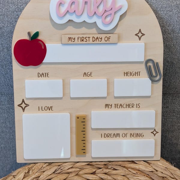 First Day of School Sign | Changeable Back to School Sign ...