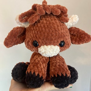Amigurumi Highland Cow Pattern, Plush Pattern, Stuffed Highland Cow Toy ...