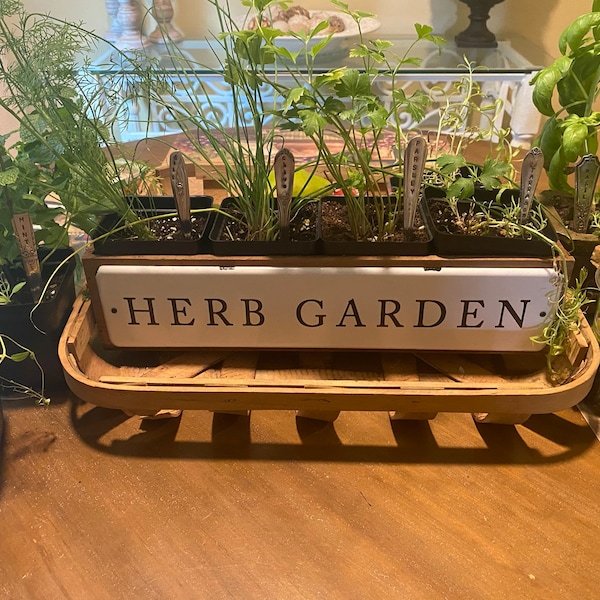 Handmade Garden Marker Set of 5 Herb Marker Vintage Upcycled Christmas ...