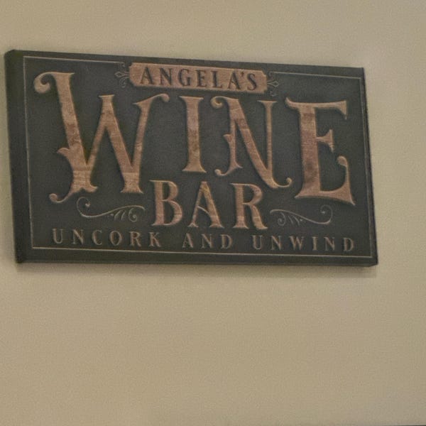 Wine Bar Sign Lounge Sign Wine Tasting Room Art Personalized Last Name ...