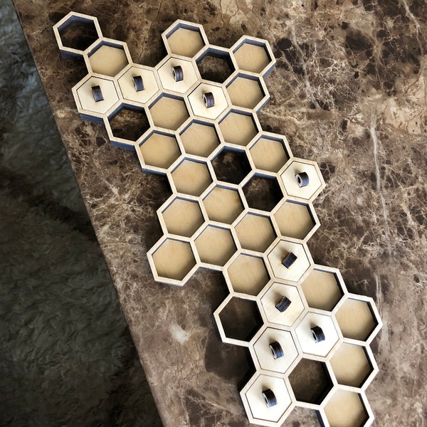 Honeycomb Key Holder,key Holder for Wall,key Holder Wooden,key Hook for ...