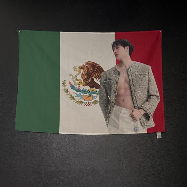 BTS Jungkook Abs Flag Banner, Jungkook American Flag Tapestry, Jungkook ...