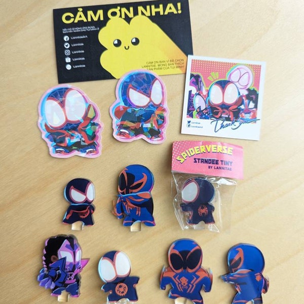 4cm Mini-spiders Acrylic Standee - Across the Spider Verse – Prowler 42 ...