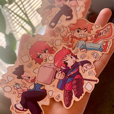 Scott Pilgrim Stickers Scott Pilgrim, Ramona Flowers, Knives Chau, Kim ...