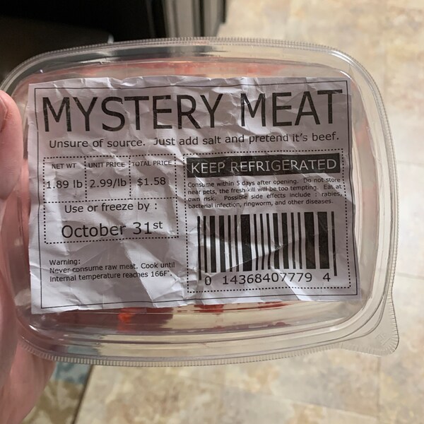 Meat Labels, Halloween Pranks, Fake Food Labels, Funny Food Labels, for ...