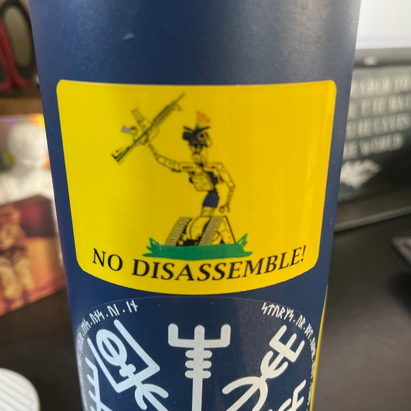 NO Disassemble Johnny 5 - 80’s Movie Gadsden Flag -vinyl Sticker ...