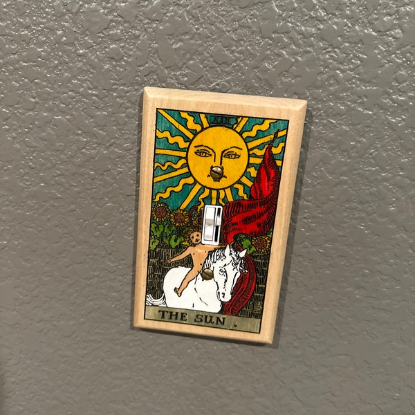Hand Painted Tarot Card Light Switch Cover - the Sun Lightswitch Cover ...
