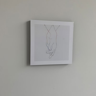 Subtle Pride Wall Art Holding Hands Line Art Pride Home Decor Holding ...
