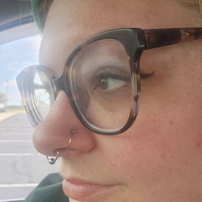 14k Solid Gold Nose Hoop, 6mm, 7mm, 8mm, 9mm 20g Hoop Snug Nose Ring ...