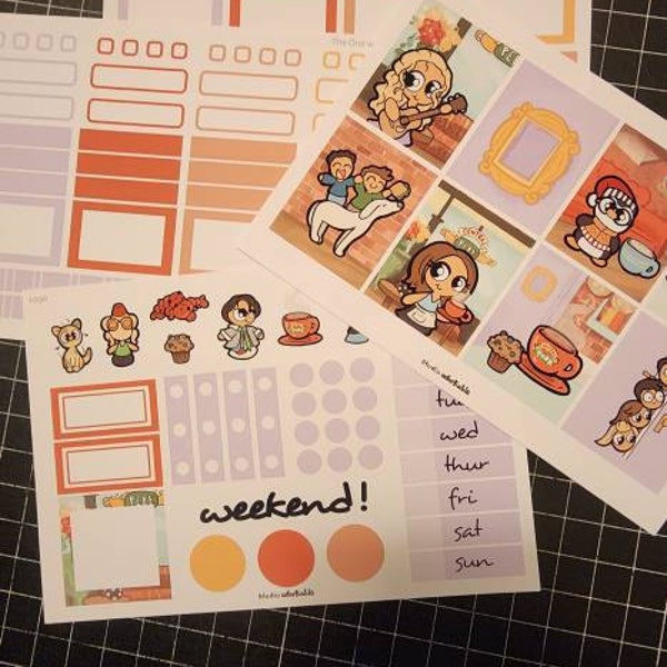 D063 / Soft Stickers Digital and Printable Stickers, Silhouette Cut ...