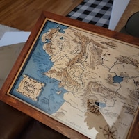 Middle Earth 3D Wood Map - Etsy