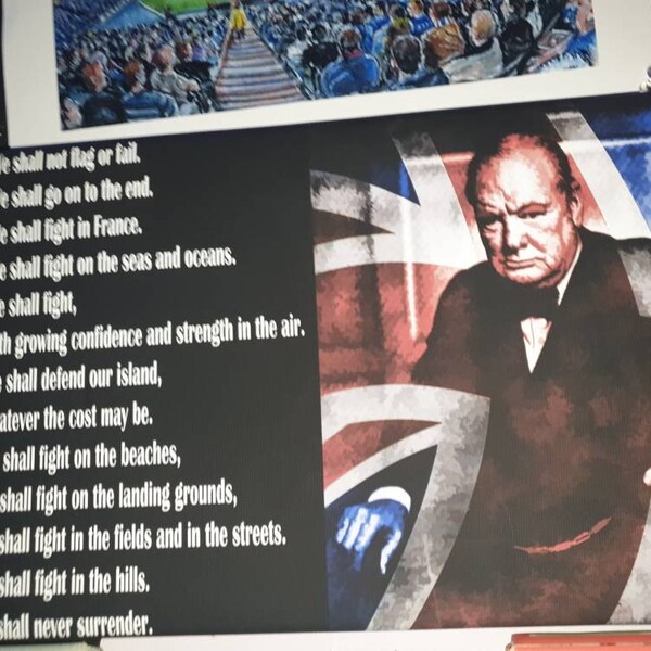Winston Churchill We Shall Never Surrender Quote Canvas Ready to Hang ...