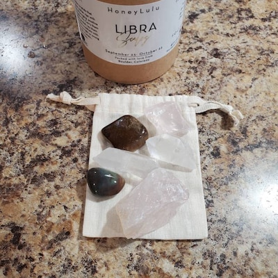 Libra Zodiac Crystal Healing Kit Crystal Kit Self Care Zodiac Signs ...