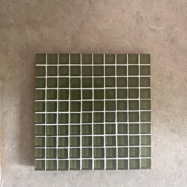 Handmade Square Glass Tile Coaster Set: Colorful Drink Coasters - Etsy