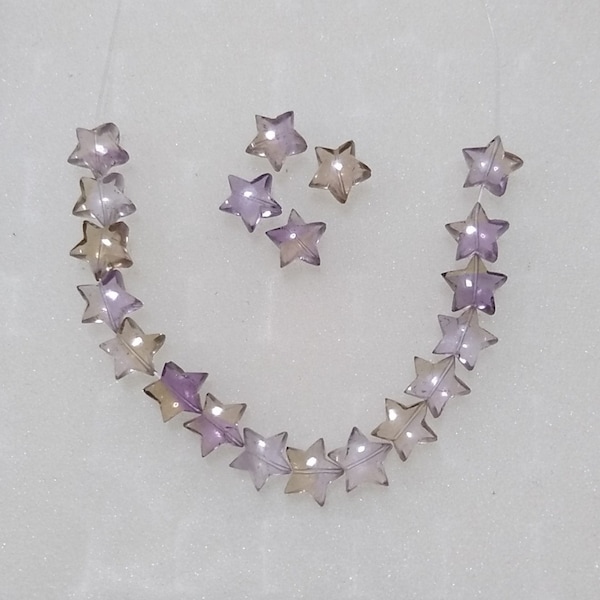 AAA+ Natural Ametrine Star Shape Briolettes, Hand Carved Smooth Star ...