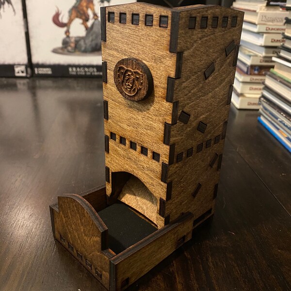 Collapsible Wooden Dice Tower - Etsy