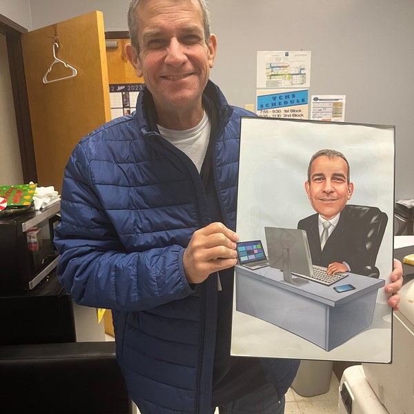 Funny Super Boss Portrait, Bosses Day Gifts, Personalized Boss Portrait ...