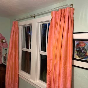 Dull Olive Green Art Silk Curtain Panels Faux Silk Curtains | Etsy