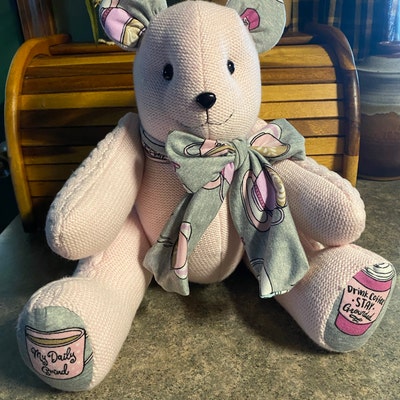 Memory Bear 15 Inches Tall Made From Your Loved One's - Etsy