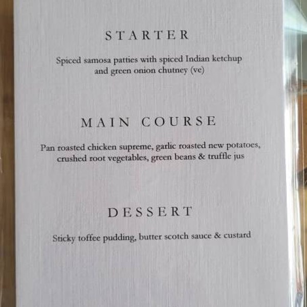 10 + Personalised Menus Minimalist, Bold, Modern Calligraphy Design ...