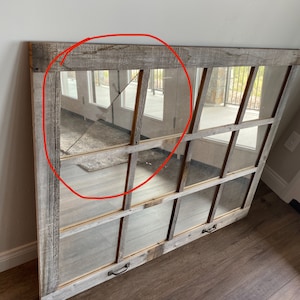 8 Pane Farmhouse Wall Decor Window Mirror Rustic Window Mirror Rustic ...